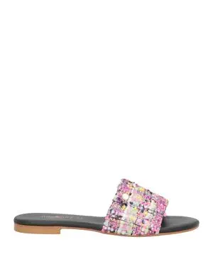 NILA & NILA Multicolor Tweed Slide Sandals