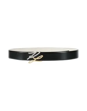 Karl Lagerfeld K/autograph Reversible Belt In Cow Leather - Black