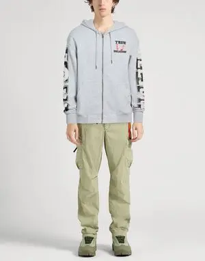 True Religion Cotton & Polyester Zip-up Hoodie With Graphic Detail - Grey