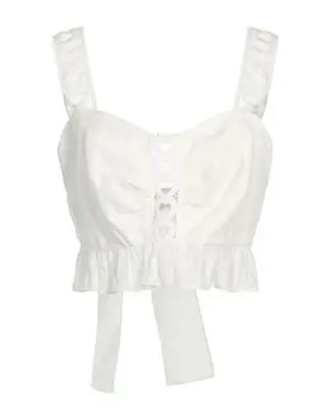 Sandro Top Linen Polyester - White