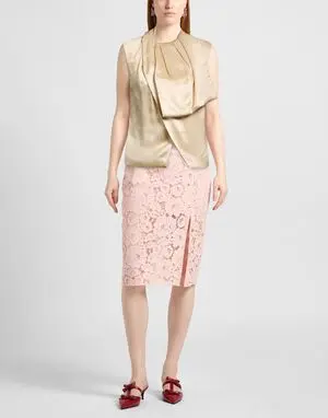 LANVIN Sleeveless Satin Top With Draped Detail