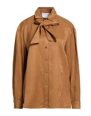 KAOS Viscose And Linen Blend Shirt With Bow Detail