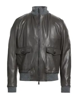 BERNA Leather Bomber Jacket
