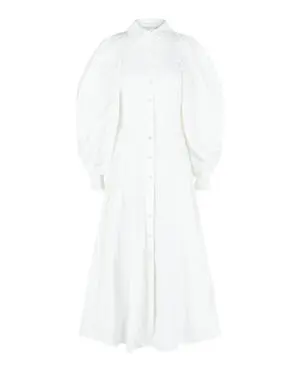Alexander McQueen Cold-shoulder Cotton Midi Dress