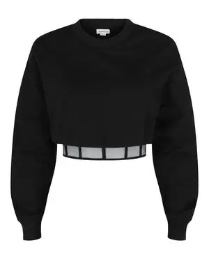 Alexander McQueen Cropped Layered Sweatshirt