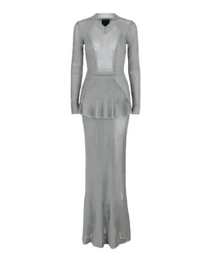 Givenchy Knit Maxi Dress With Flounces