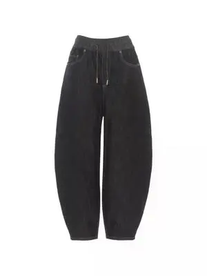 PANICALE Drawstring Gathered Jeans