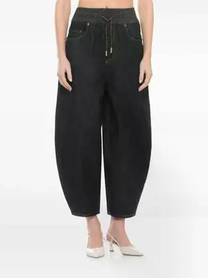 PANICALE Drawstring Gathered Jeans