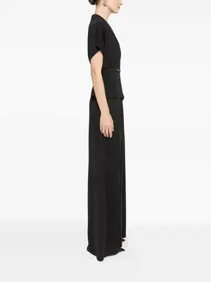NISSA Belted V-neck Top