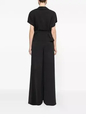 NISSA Belted V-neck Top