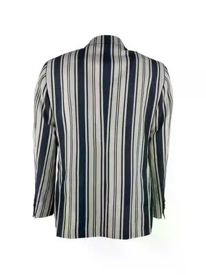 GABRIELE PASINI Striped Double-breasted Jacket - Blue
