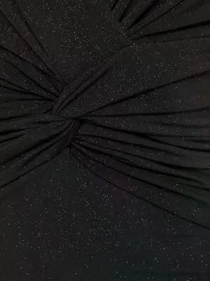 NISSA Glitter Embellished Maxi Dress - Black