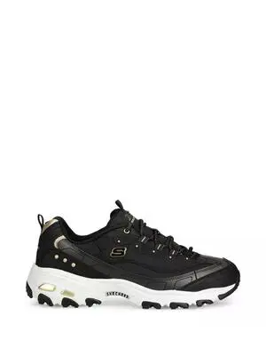 Sketchers Logo-detail Lace-up Sneakers - Black