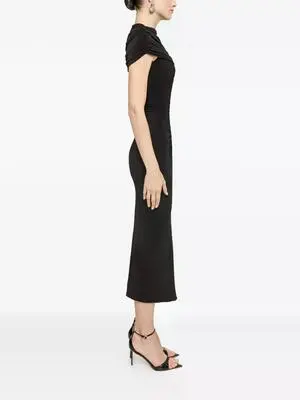 NISSA Ruched Midi Dress