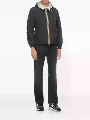 K-WAY Hooded Reversible Nylon Jacket - Black