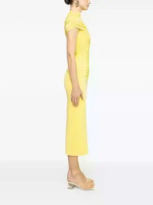 NISSA Ruched Midi Dress