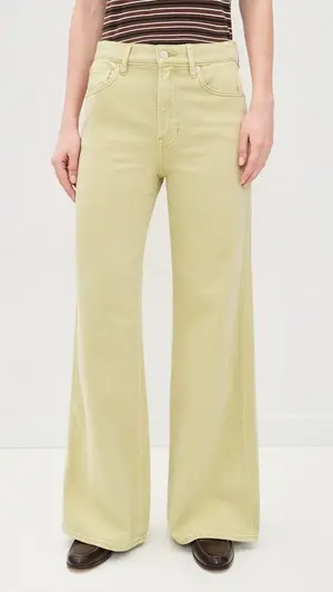 Veronica Beard Kasey Mid-rise Wide-leg Jeans - Pistachio