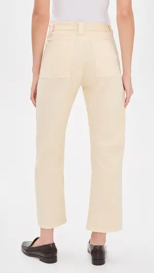 Madewell Darted Barrel Leg Utility Trousers - Vanilla