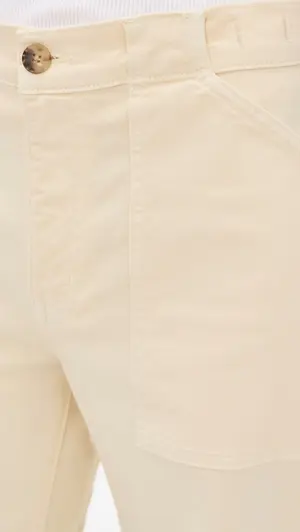 Madewell Darted Barrel Leg Utility Trousers - Vanilla
