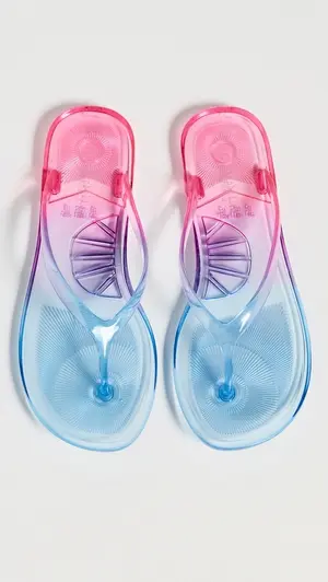 Jeffrey Campbell Beach Day Jelly Flip Flop - Blue Fuchsia Gradient