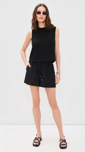 Varley Shea Crop Tank Top - Black