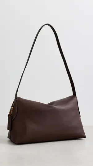 COACH Natural Grain Leather Shoulder Bag - B4/maple