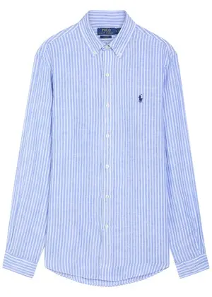 Polo Ralph Lauren Logo-embroidered Striped Linen Shirt