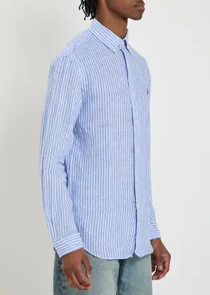 Polo Ralph Lauren Logo-embroidered Striped Linen Shirt