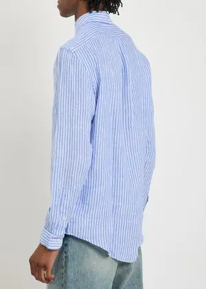 Polo Ralph Lauren Logo-embroidered Striped Linen Shirt