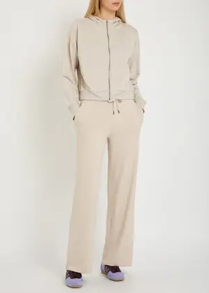 Vuori Halo Essential Wide-leg Jersey Sweatpants - Ecru