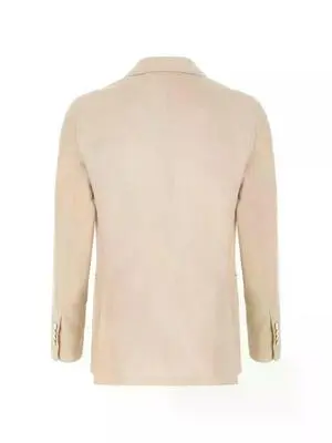 LARDINI Notched Lapels Button Blazer - Neutrals