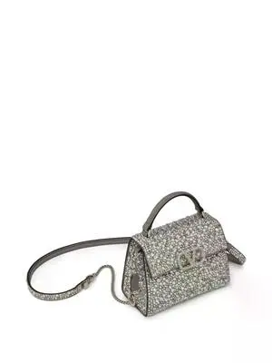 Valentino Garavani Vsling Mini Handbag With Embroidery - Silver