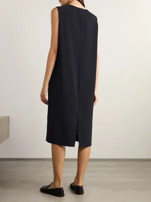 THE ROW Essentials Mirna Crepe Midi Dress - Blue