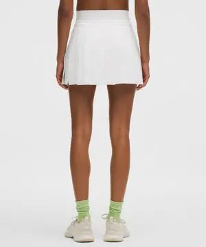Lululemon Peek-a-boo Pleat Mid-rise Tennis Skirt - White/white