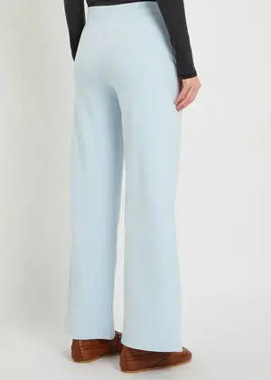 Vuori Halo Essential Wide-leg Jersey Sweatpants - Light Blue