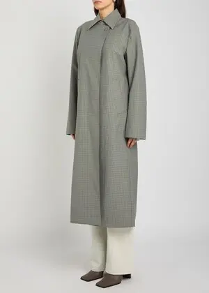 Our Legacy Checked Woven Trench Coat - Grey