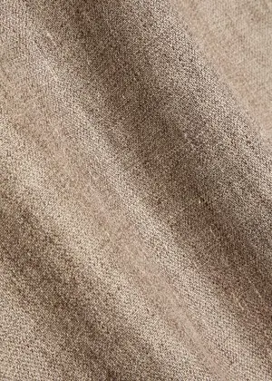Emporio Armani Faux Leather Paneled Linen Top