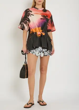 Rabanne Sequin-embellished Metal Mini Skirt