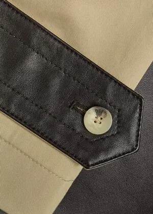 JOSEPH Zaman Belted Cotton And Leather Coat - Camel