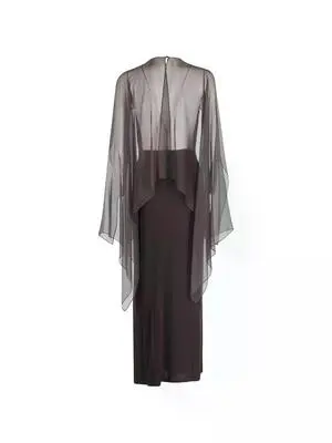 Alberta Ferretti Overlay Maxi Dress