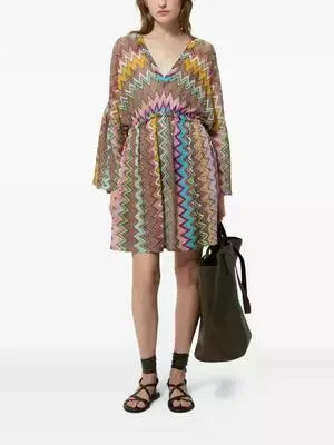 Missoni V-neck Zig-zag Beach Cover-up