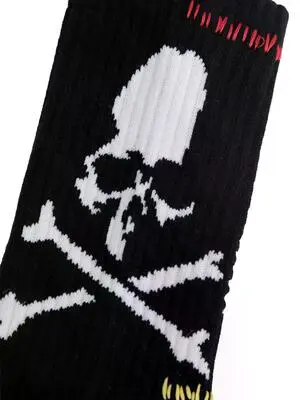 MASTERMIND WORLD Skull Intarsia Socks - Black