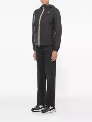 K-WAY Hooded Reversible Nylon Jacket - Black