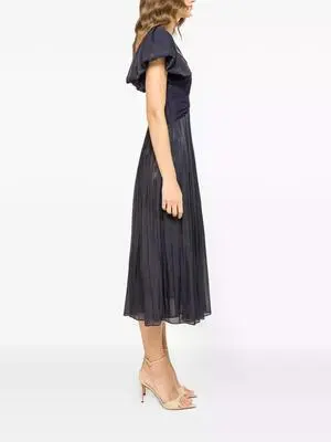 NISSA Crystal Pleated Midi Dress