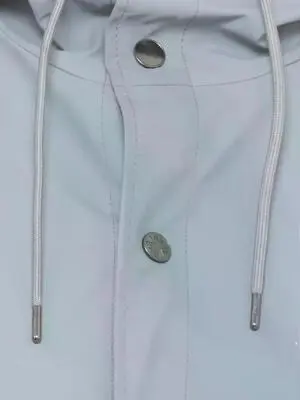 Rains Buttoned Hoodie Rain Coat - Blue