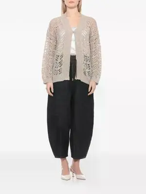 PANICALE Openwork Cardigan - Neutrals