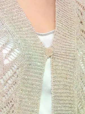 PANICALE Openwork Cardigan - Neutrals