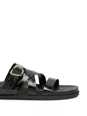 ANCIENT GREEK SANDALS Filipa Buckle Strap Sandals - Black