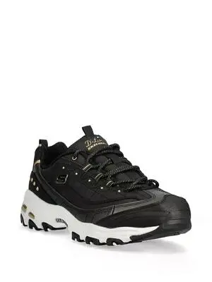 Sketchers Logo-detail Lace-up Sneakers - Black
