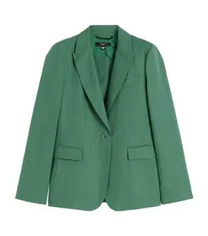 Max Mara Cotton-linen Single-breasted Blazer